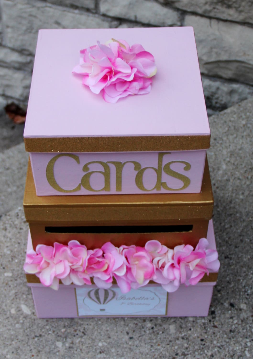 Custom Card Box Birthday Wedding 3 Tier Card Holder - Etsy