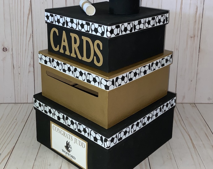 Custom Graduation Card Box, 3 Tier, Card Holder, Square, College or ...