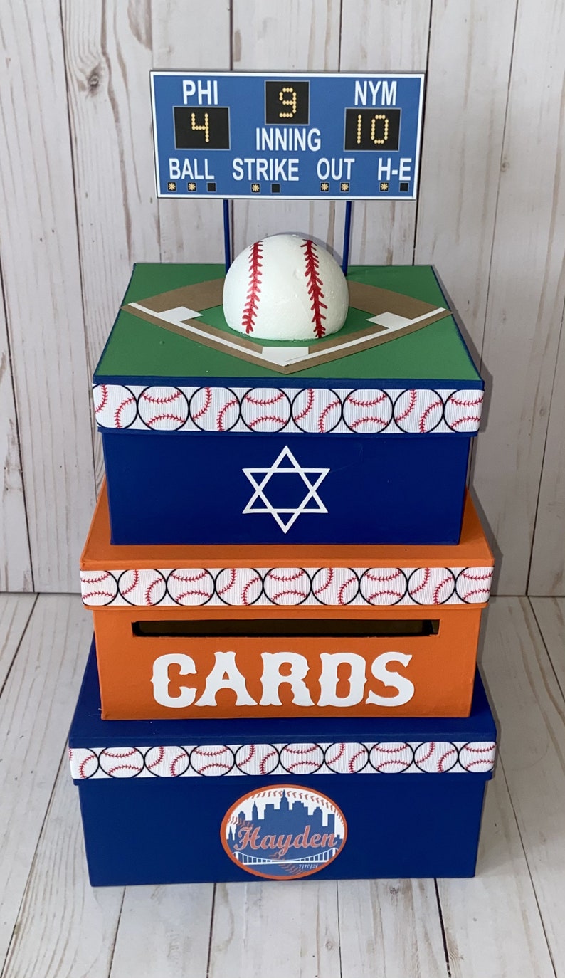 Candelabra and Cardbox Set Baseball Theme Bar Mitzvah Candle | Etsy