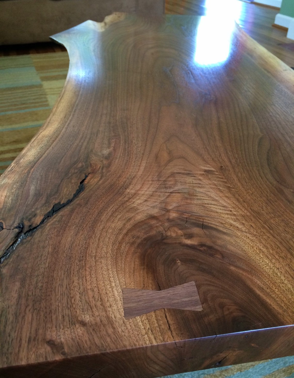 SOLD // Live Edge Walnut Slab Coffee Table - Etsy