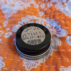 Vetiver Soliflore. Single Note Vetyver Solid Perfume. Handmade | Etsy