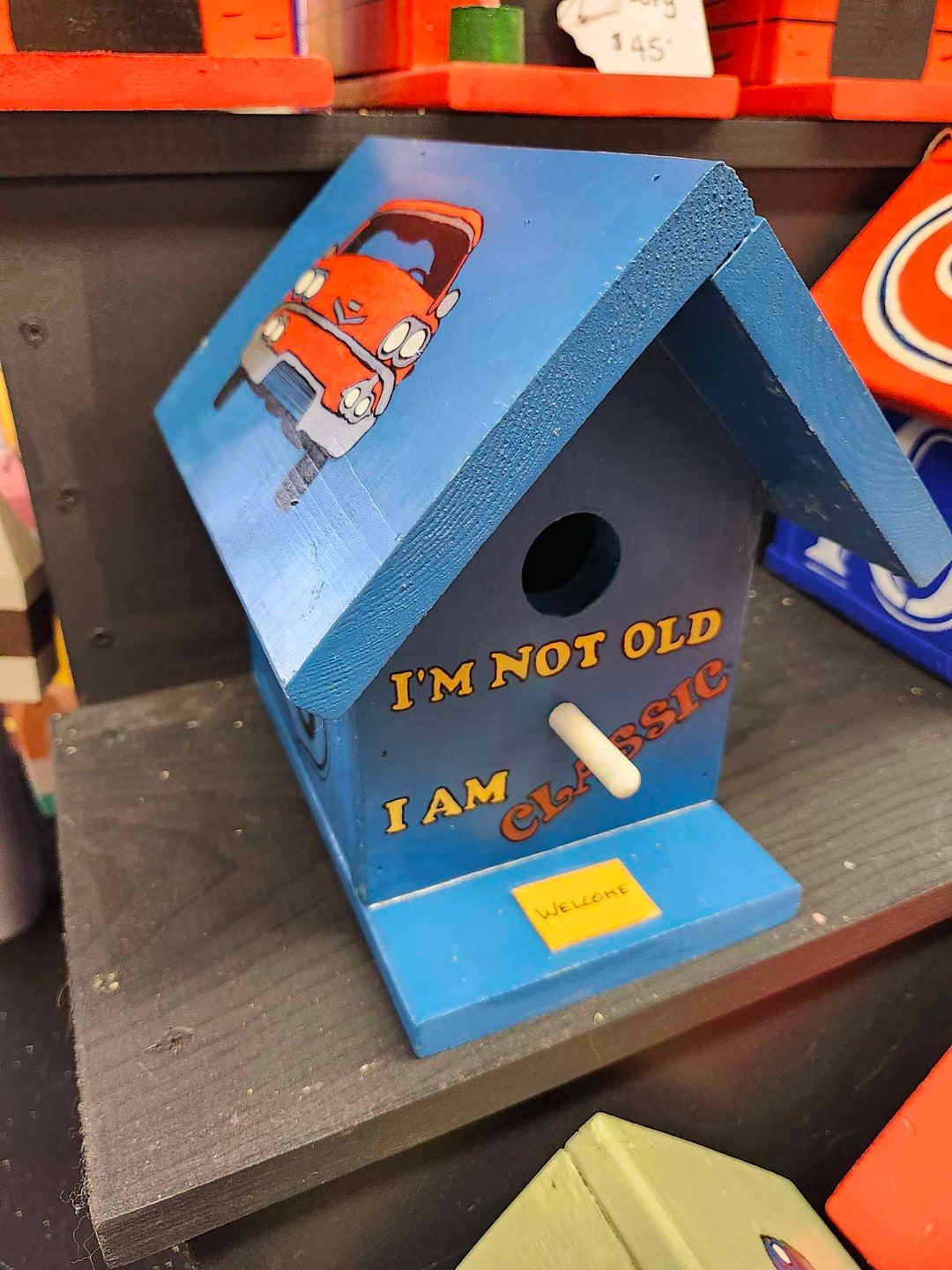 Hand Painted Muscle Car Birdhouse FREE SHIPPING! CUSTOMIZABLE - Etsy