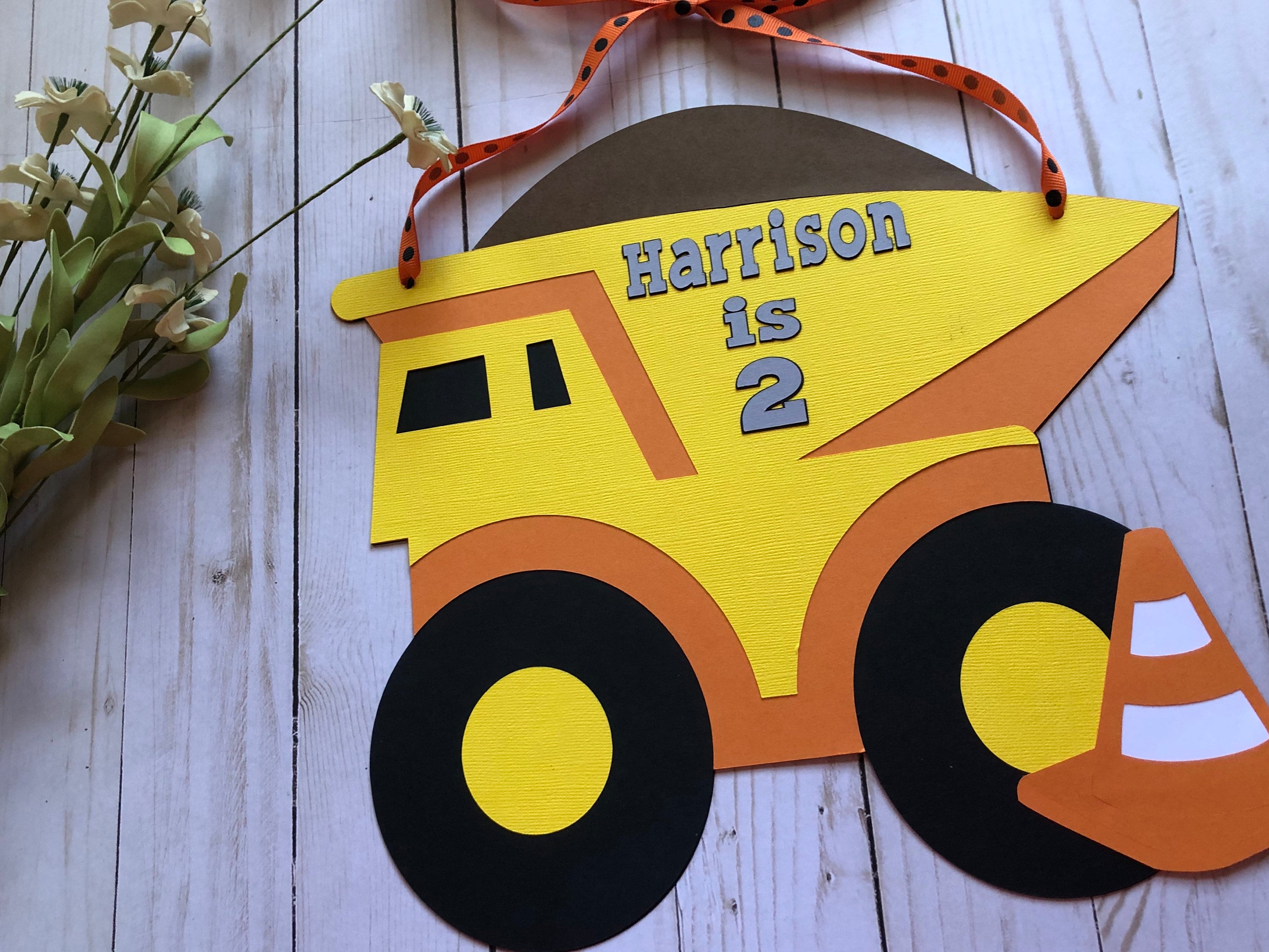 Construction Theme Party Sign: Personalized Truck Birthday Decor - Etsy