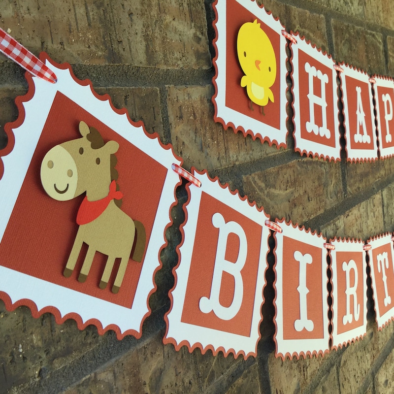 Farm Birthday Banner - Etsy