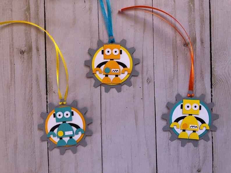 Robot Theme Gift Tags / Robot Theme Party Decorations / Robot | Etsy