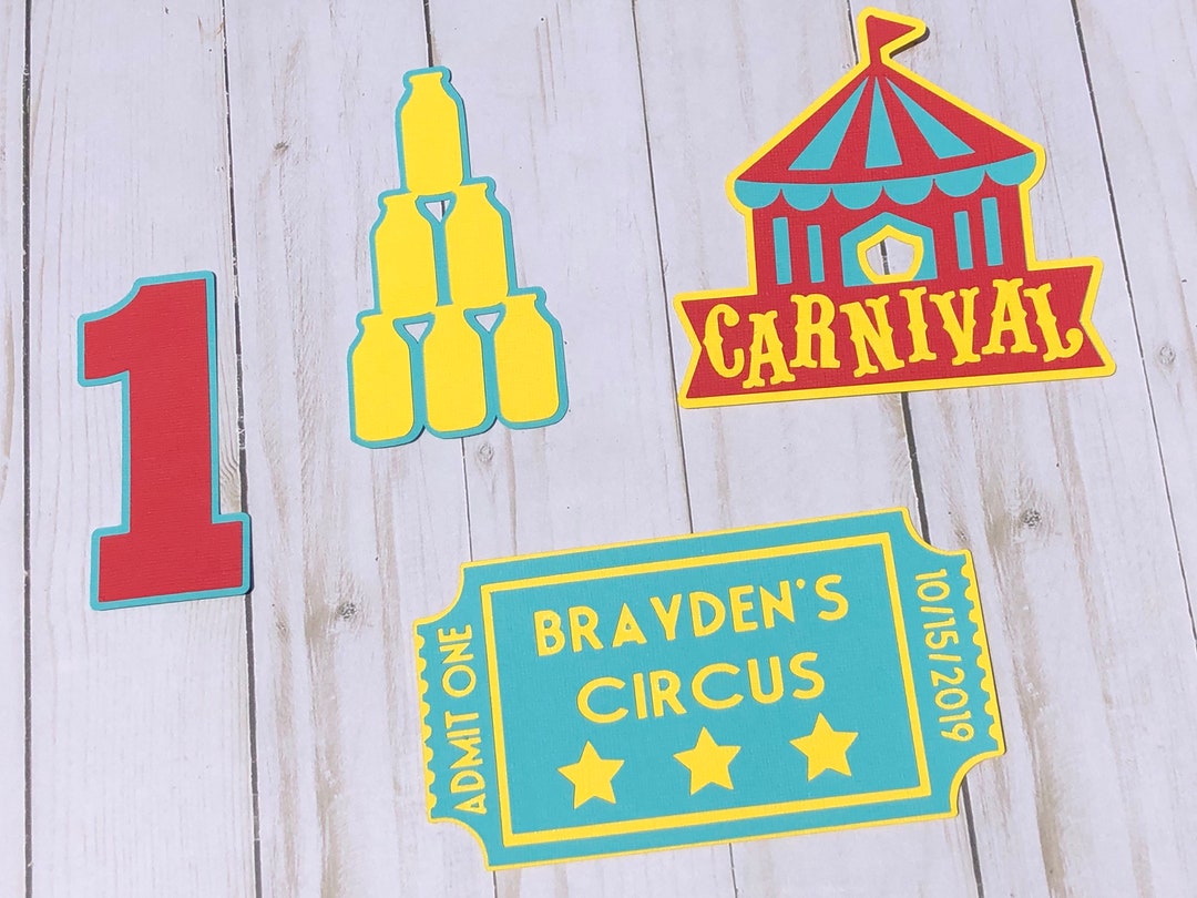 Carnival Die Cuts: Circus Tent, Ticket, Game, Number - Etsy