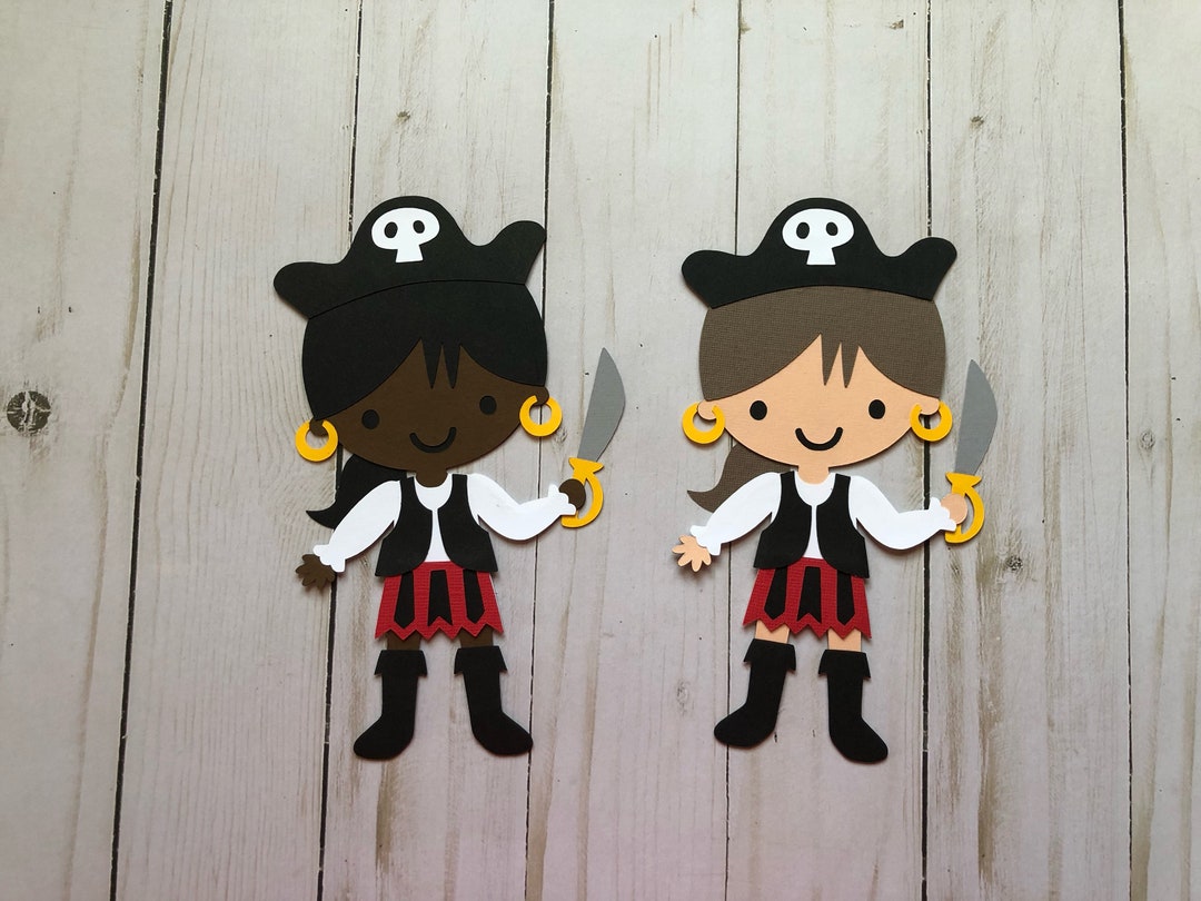 Girl Pirate Cutout / Boy Pirate Die Cut / Pirate Theme Birthday Party ...