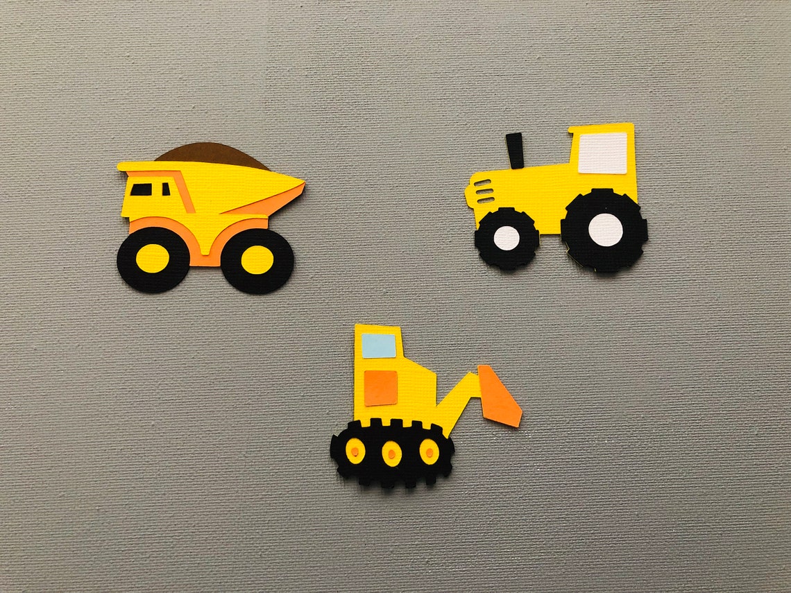 Construction Theme Cake Topper / Construction Theme Cake | Etsy