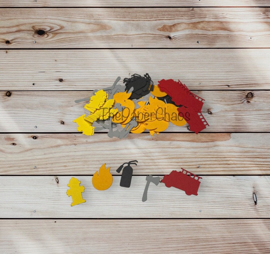 Fireman Theme Confetti / Fireman Theme Party Decorations / Fire Station ...