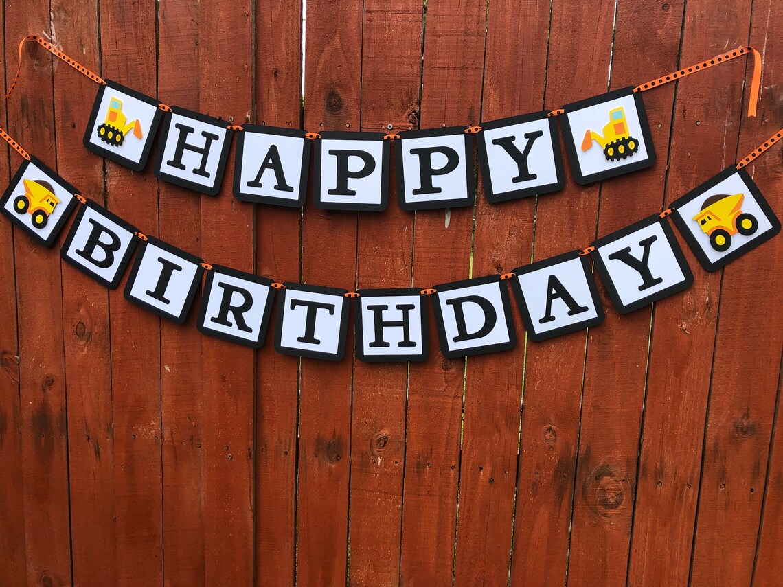 Construction Theme Banner - Etsy