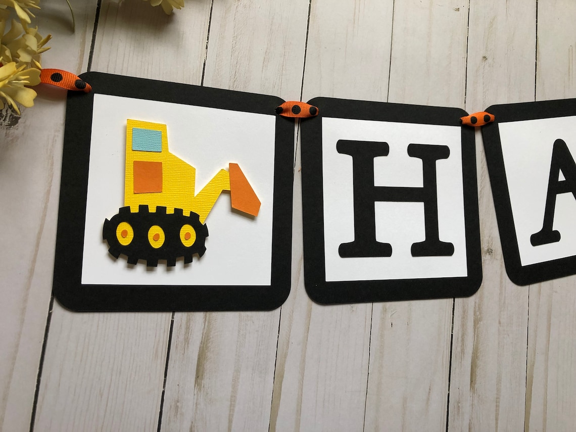 Construction Theme Banner - Etsy