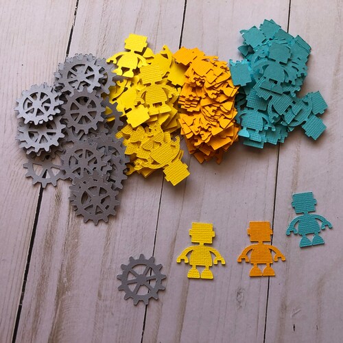 Robot Themed Table Confetti Robot Themed Birthday Party - Etsy