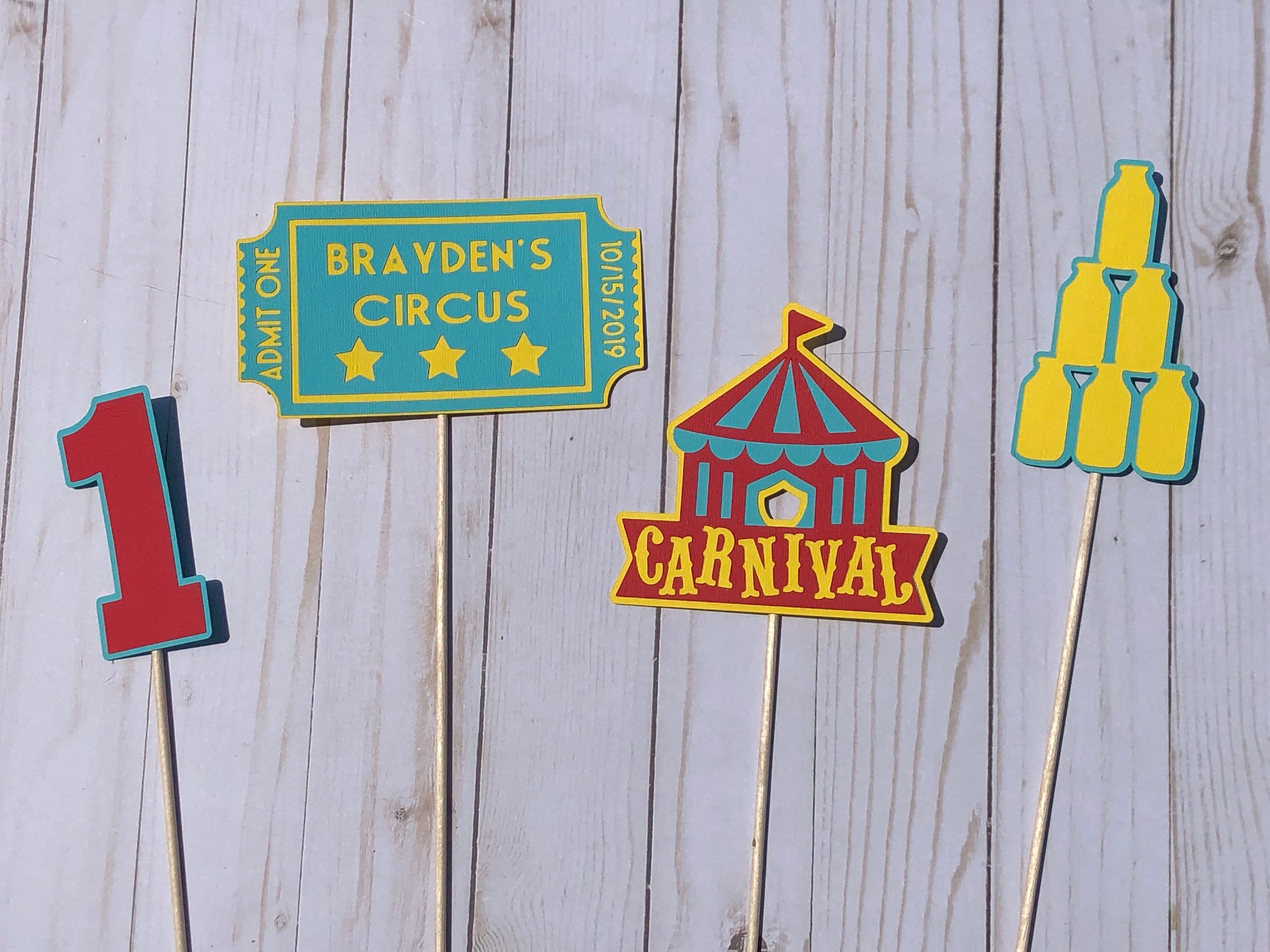 Carnival Theme Centerpieces / Circus Theme Centerpieces / | Etsy