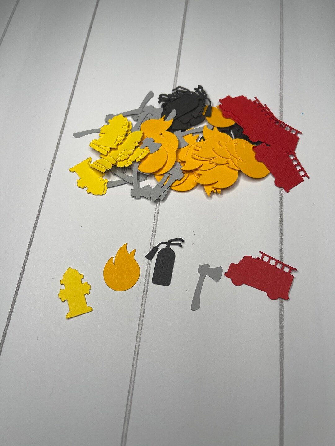 Fireman Theme Confetti / Fireman Theme Party Decorations / - Etsy