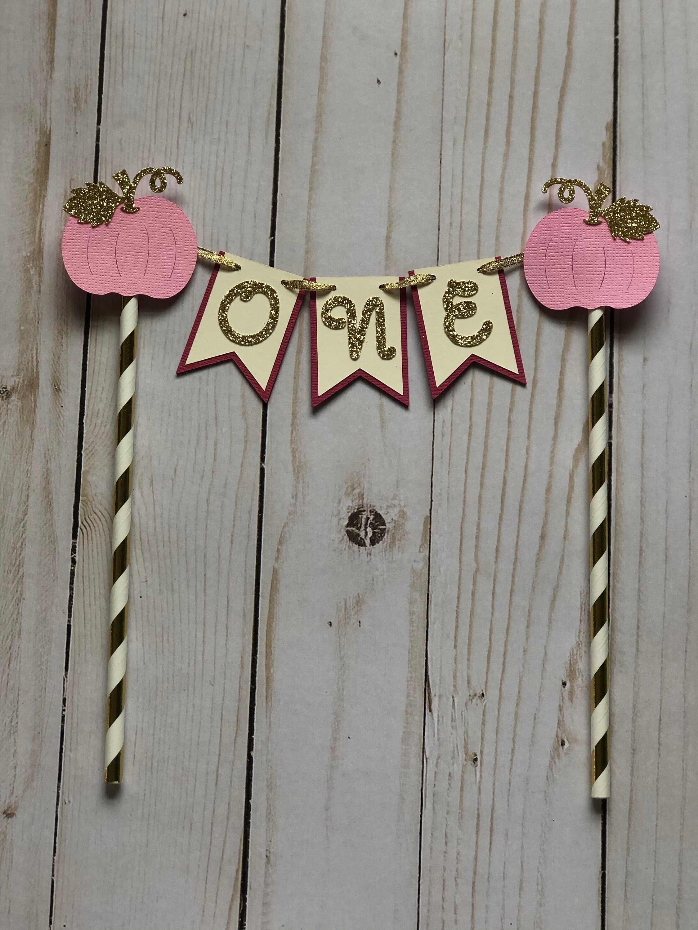 Pumpkin Theme Cake Topper / One Little Pumpkin Theme Cake - Etsy