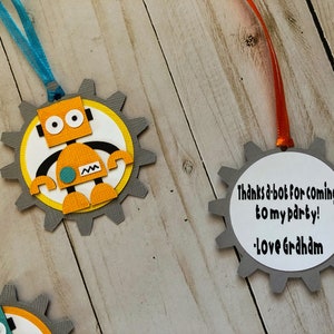 Robot Theme Gift Tags / Robot Theme Party Decorations / Robot - Etsy
