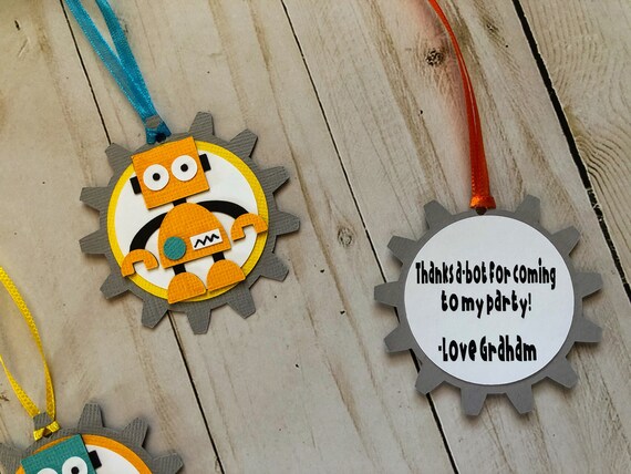 Robot Theme Gift Tags / Robot Theme Party Decorations / Robot | Etsy