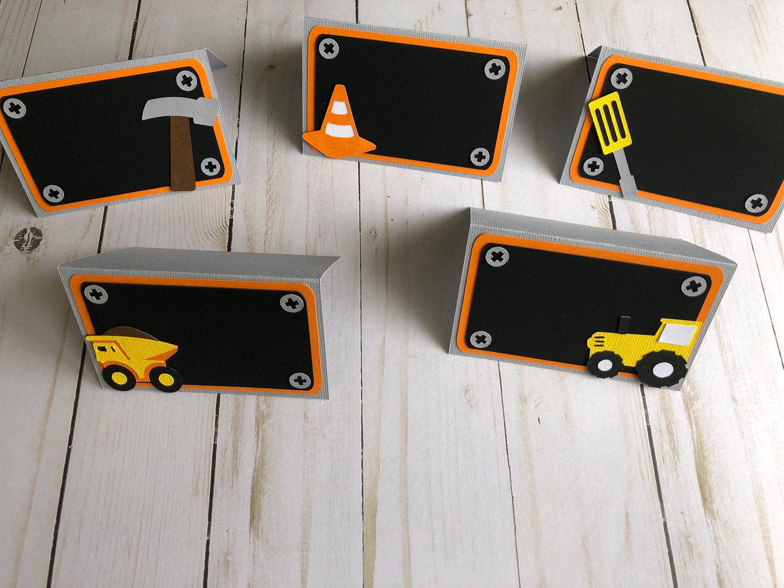 Construction Theme Food Label Cards / Construction Theme Place - Etsy