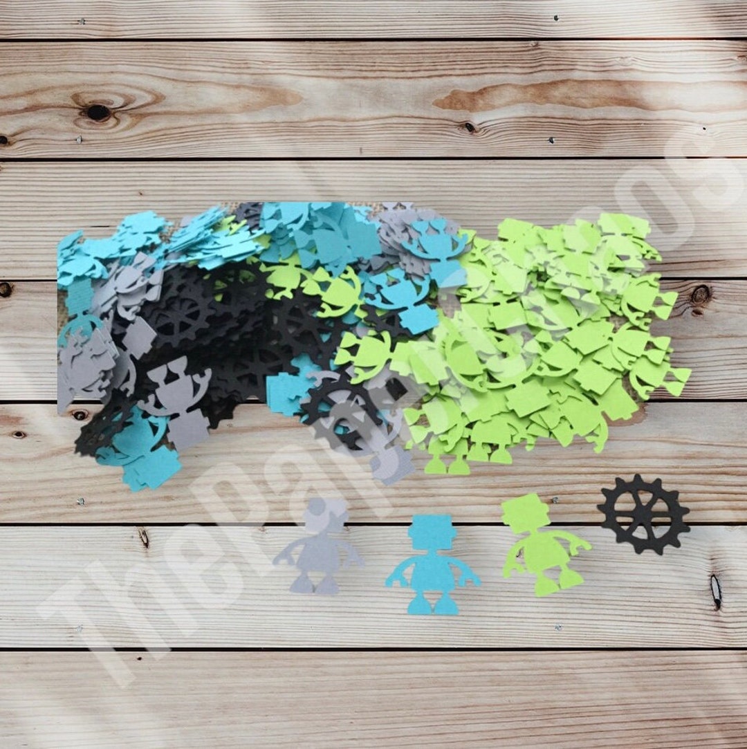 Robot Themed Table Confetti, Robot Themed Birthday Party, Robot Themed ...
