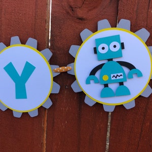 Robot Themed Birthday Banner, Robot Themed Birthday Party, Robot Party ...