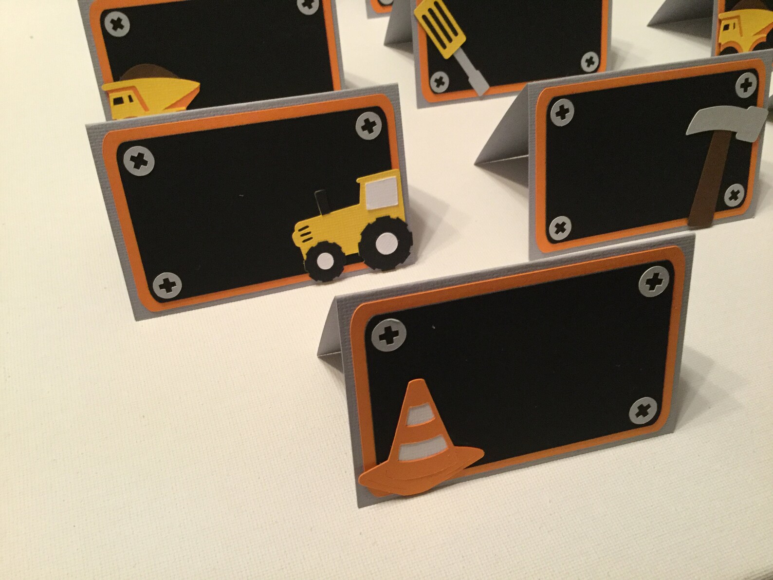 Construction Theme Food Label Cards / Construction Theme Place - Etsy