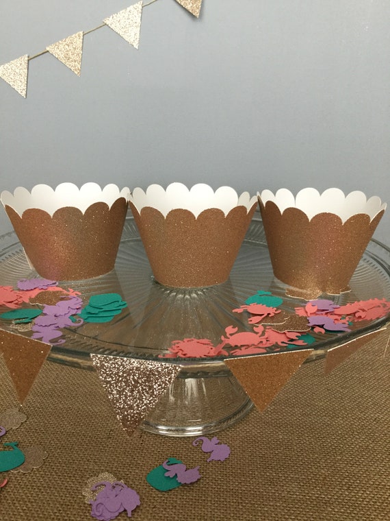Rose Gold Cupcake Wrappers / Champagne Gold Cupcake Wrappers / | Etsy