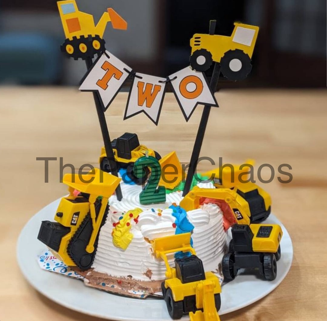 Construction Cake Topper: Birthday Party Cake Bunting - Etsy