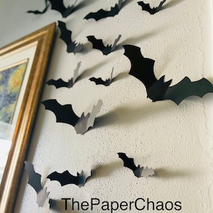 3D Paper Bat Wall Decoration: Halloween Party Decor - Etsy