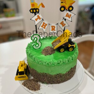 Construction Cake Topper: Birthday Party Cake Bunting - Etsy
