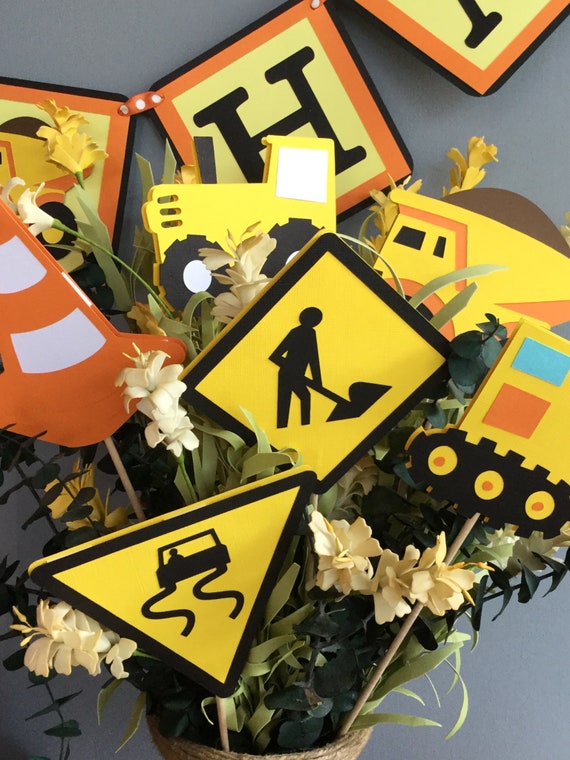 Construction Birthday Centerpieces Construction Theme Birthday Party