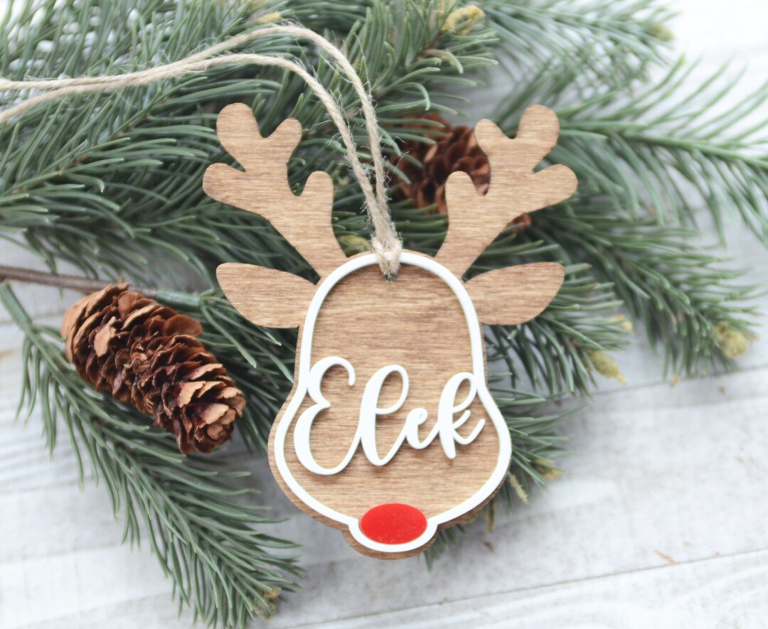 Personalized Reindeer Christmas Ornament - Christmas Ornament With Name ...