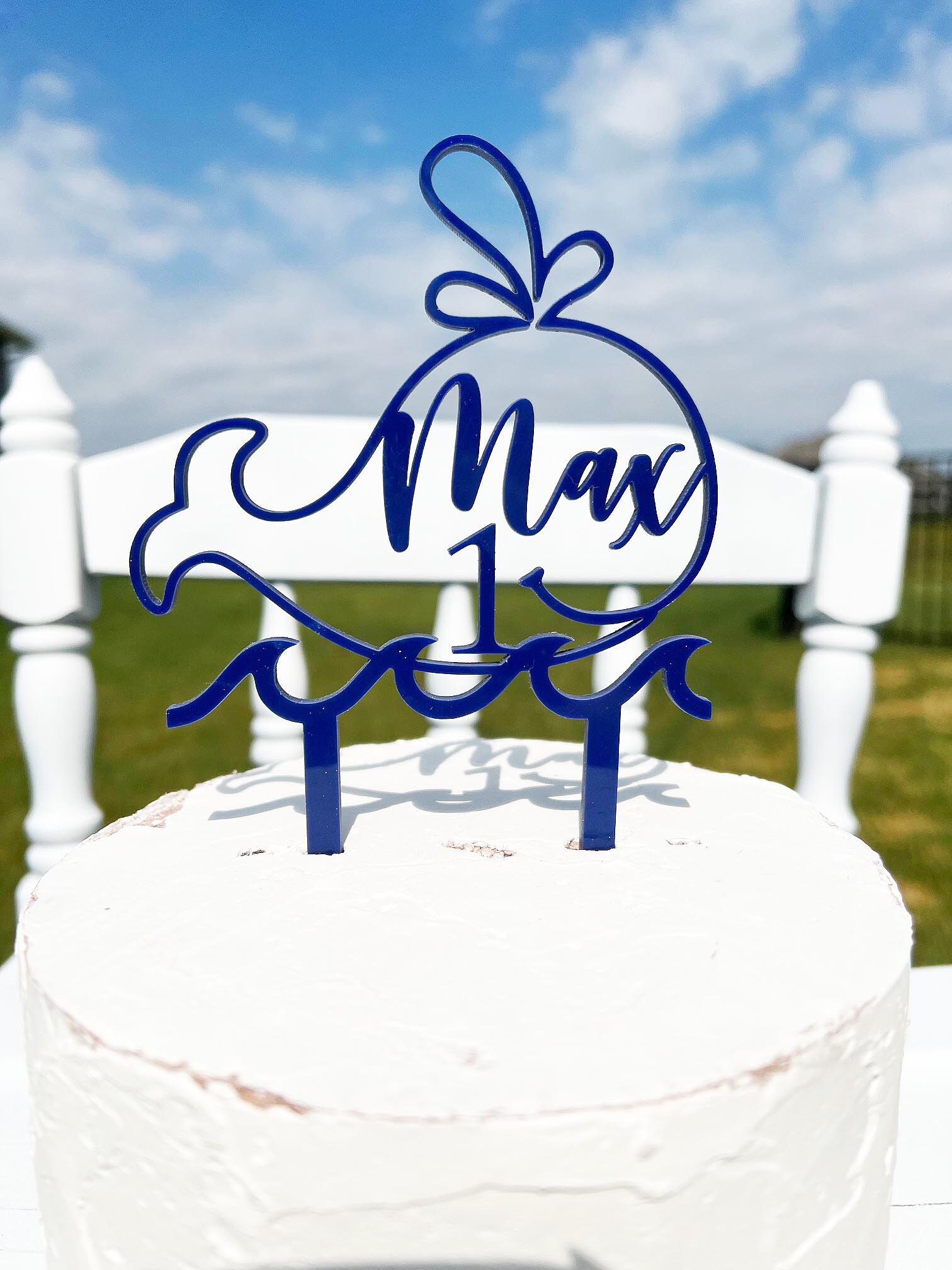 Personalized Whale Cake Topper Custom Whale Cake Topper 1st - Etsy