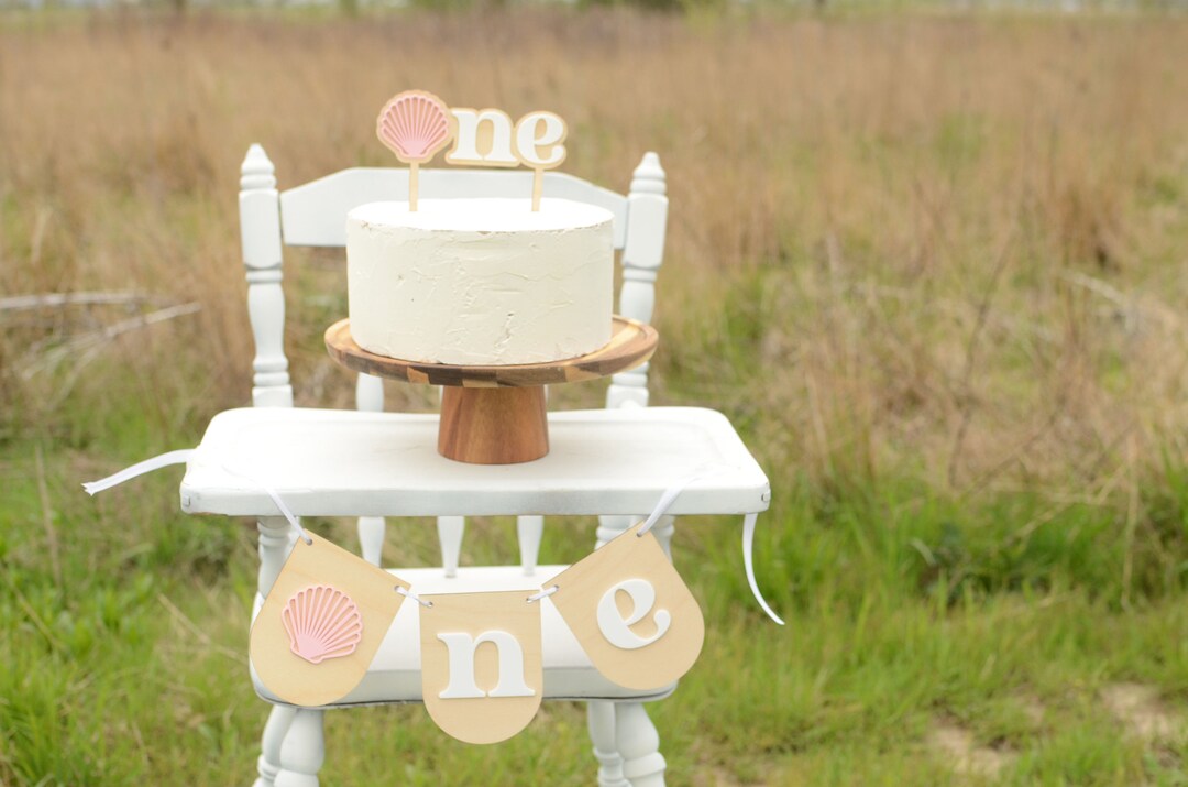 Sea Shell Cake Topper - Under the Sea Birthday, Sea Shell Birthday Cake ...