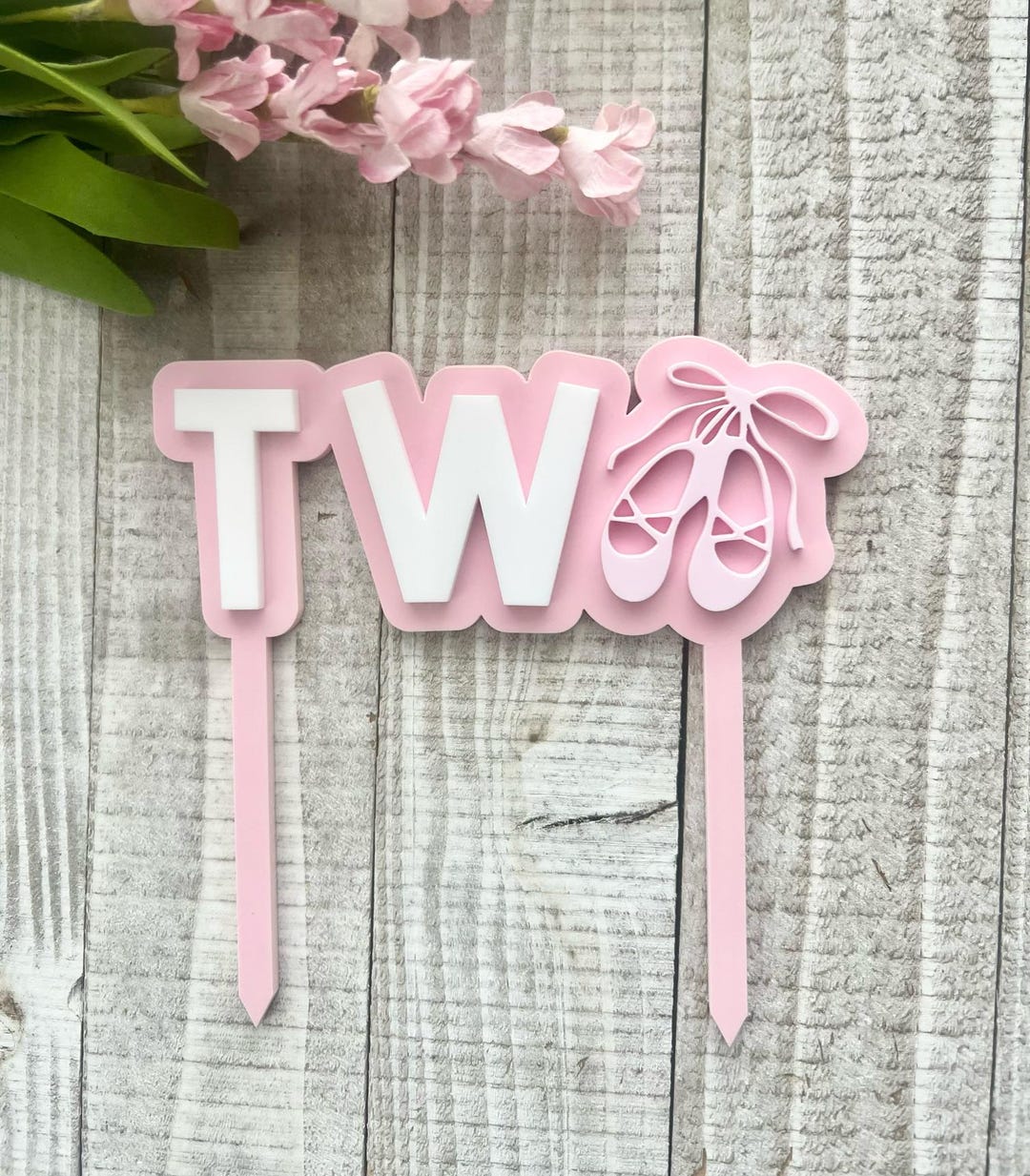 Ballet Birthday Cake Topper - Ballerina Party, 2nd Birthday Cake Topper ...