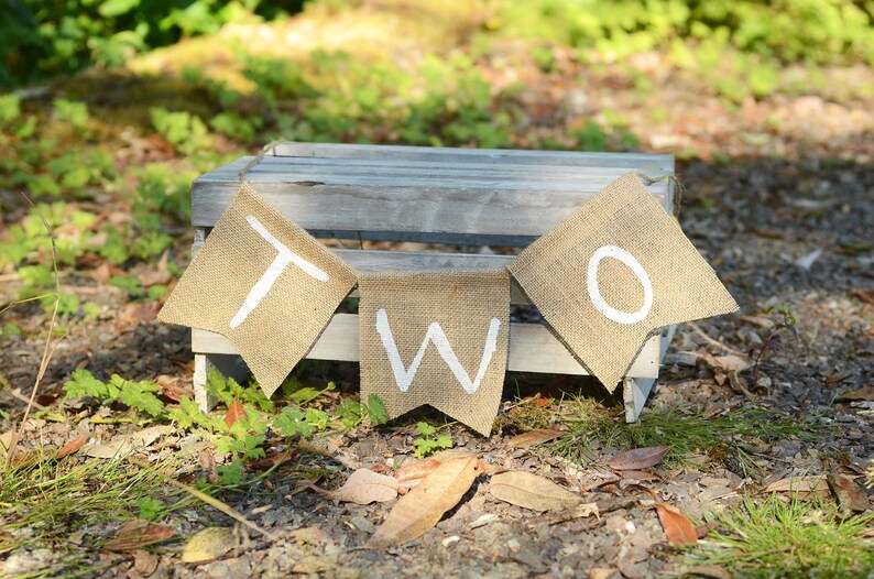 Two banner 2nd birthday banner photo prop banner 2nd | Etsy