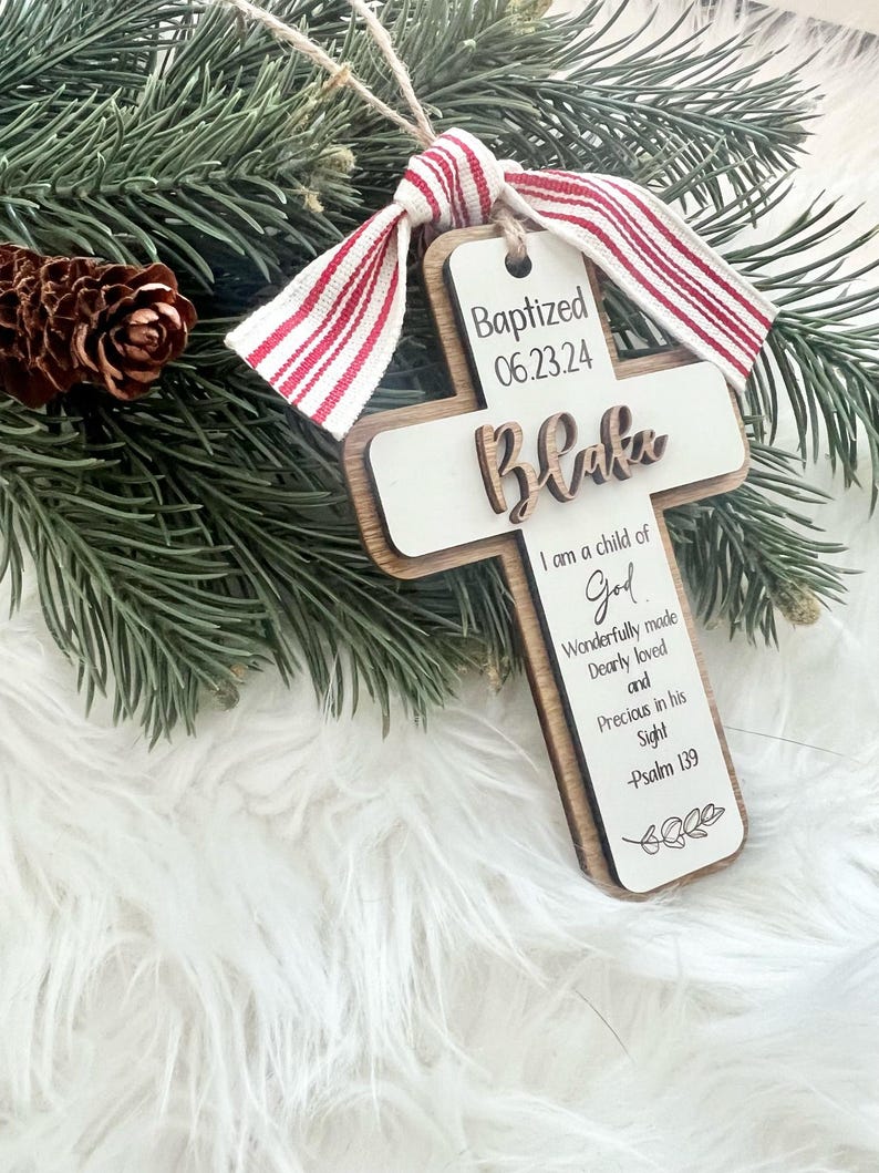 Baptism Ornament - Baptism Gift, Psalm 139, Child of God Ornament - Etsy
