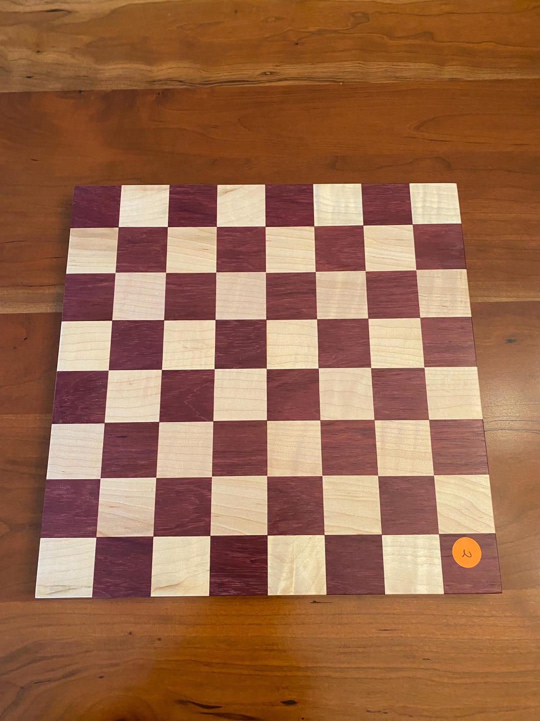 Solid Purple Heart and Curly Maple Chess Board - Etsy