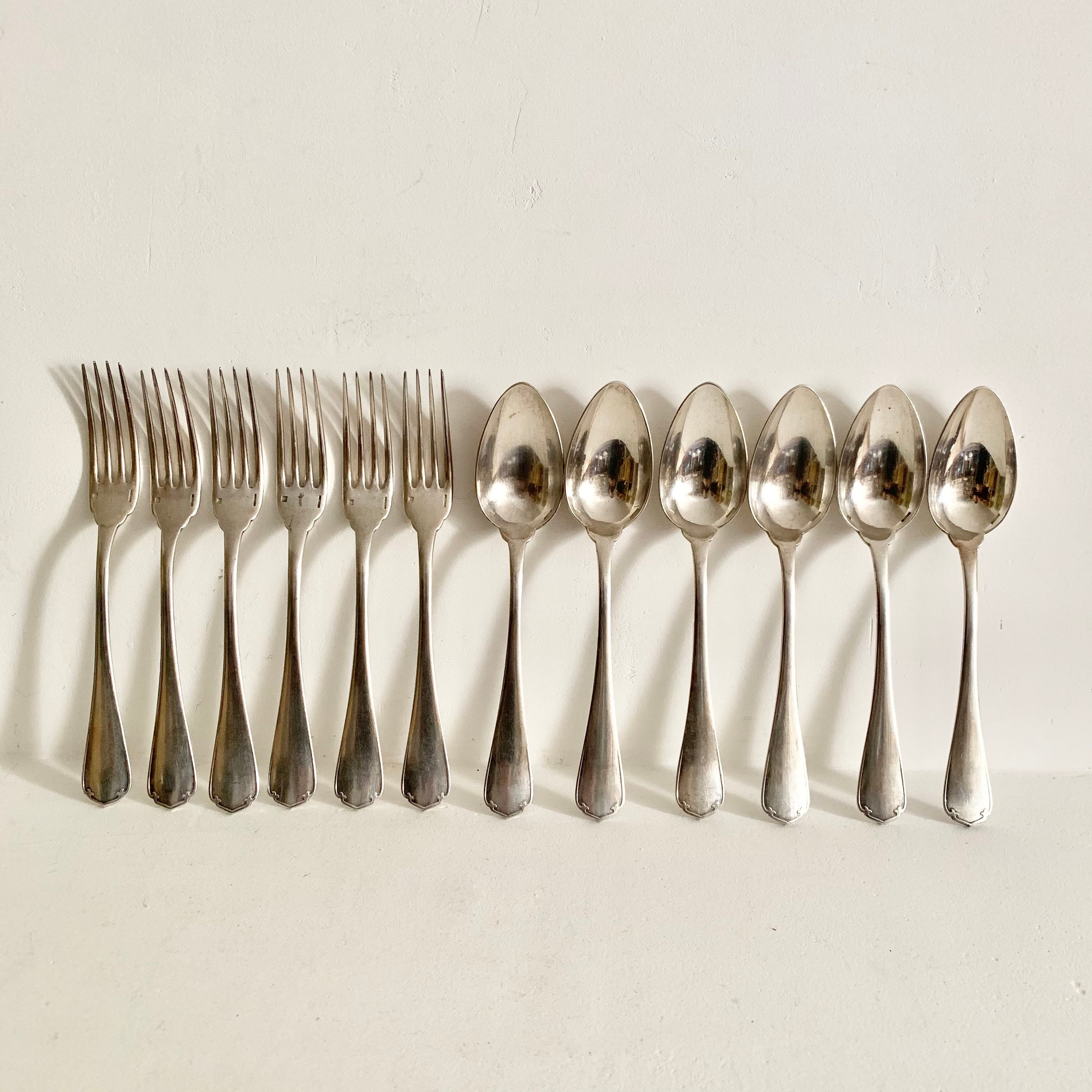 Christofle Antique French Silverware - Model Japonais - 12 Total Shabby ...