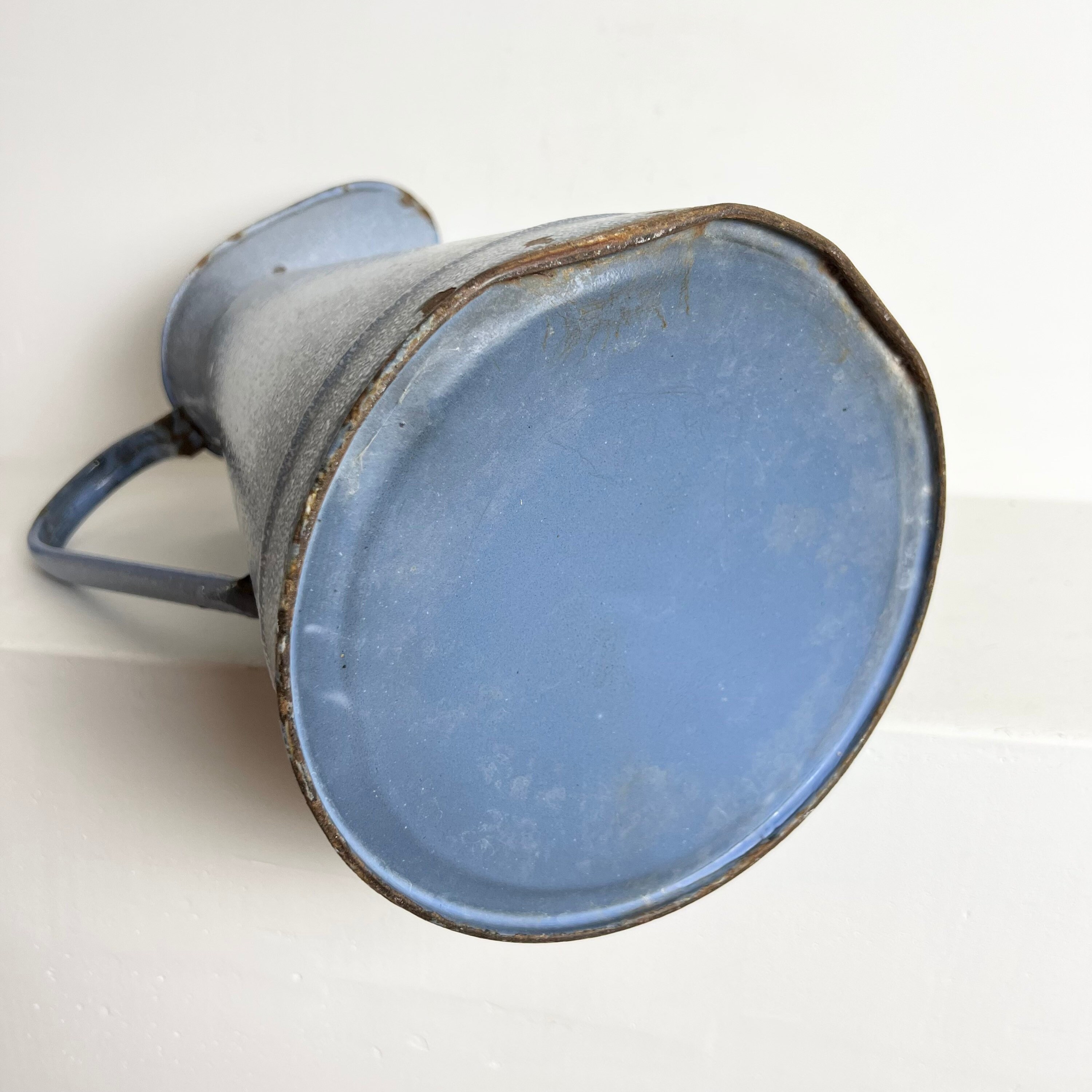 French Vintage Enamelware Pitcher - Enamel Pitcher - French Enamel Jug ...