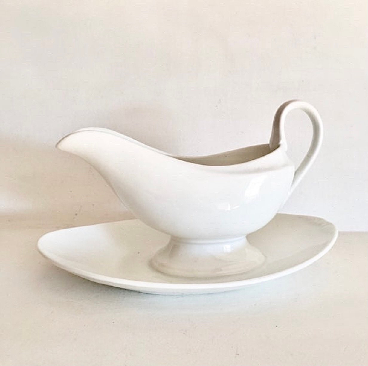 HOLD 4 Rosemary - Antique French White Ironstone Gravy Boat - French ...