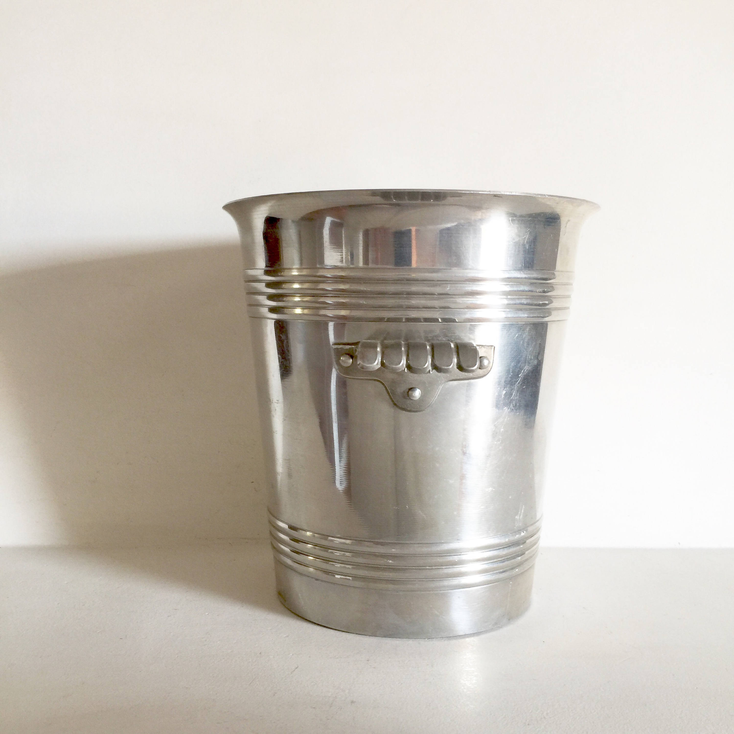 French Antique Champagne Bucket - Art Deco Aluminum Champange Bucket ...