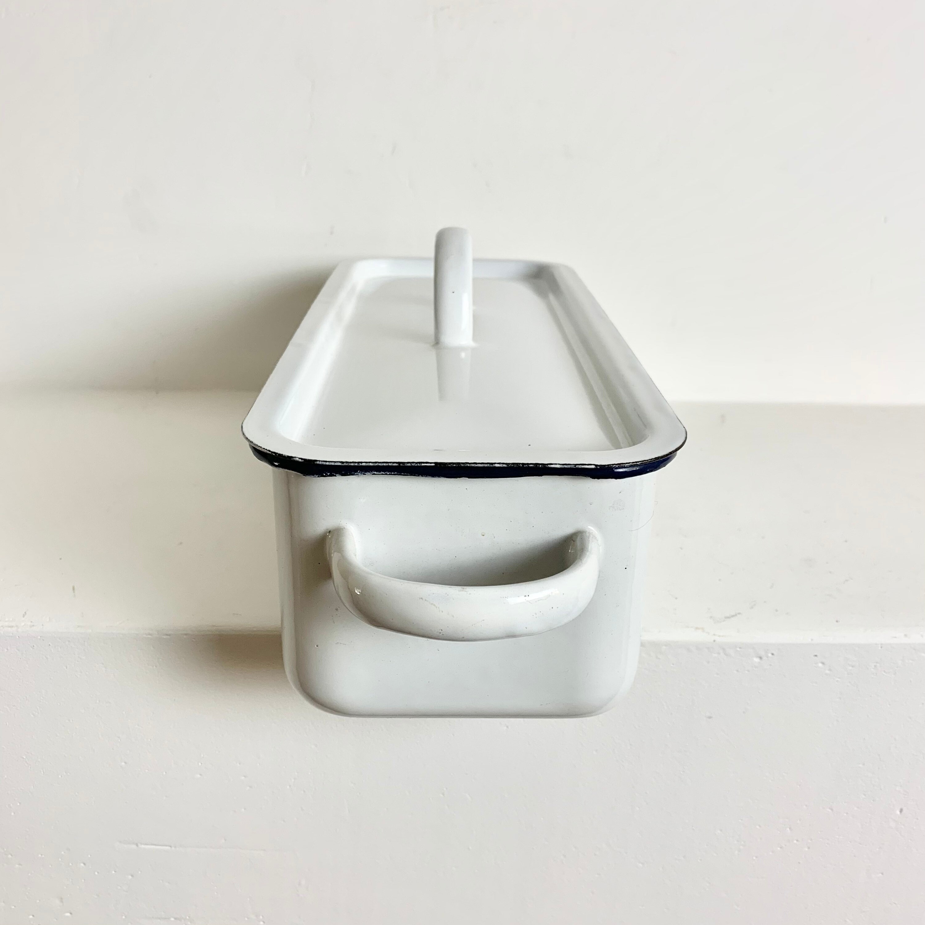 French Vintage White Enamelware Fish Poacher - Fish Cooker - Fish ...