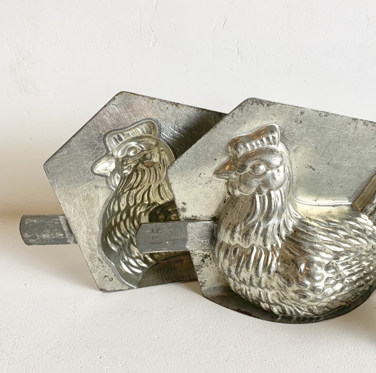 French Antique Chocolate Mold - Set of 2 Chocolate Molds - Chicken or ...