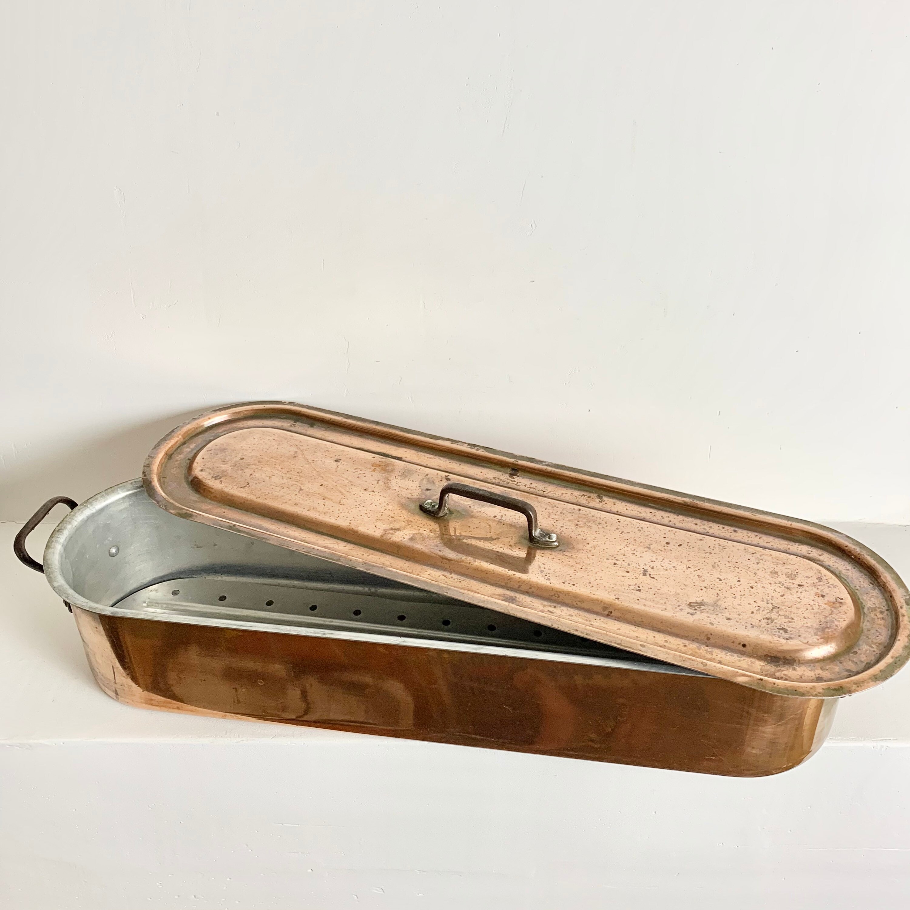 French Vintage Copper Fish Poacher - Fish Cooker - Fish Steamer ...