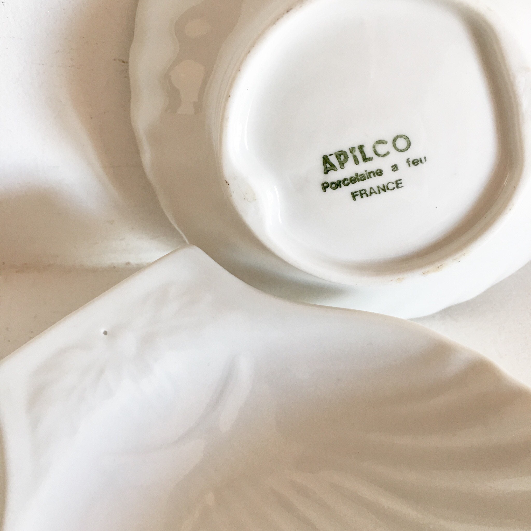 French Vintage Scallop Dishes - Apilco - Coquille Saint Jaques Plates ...