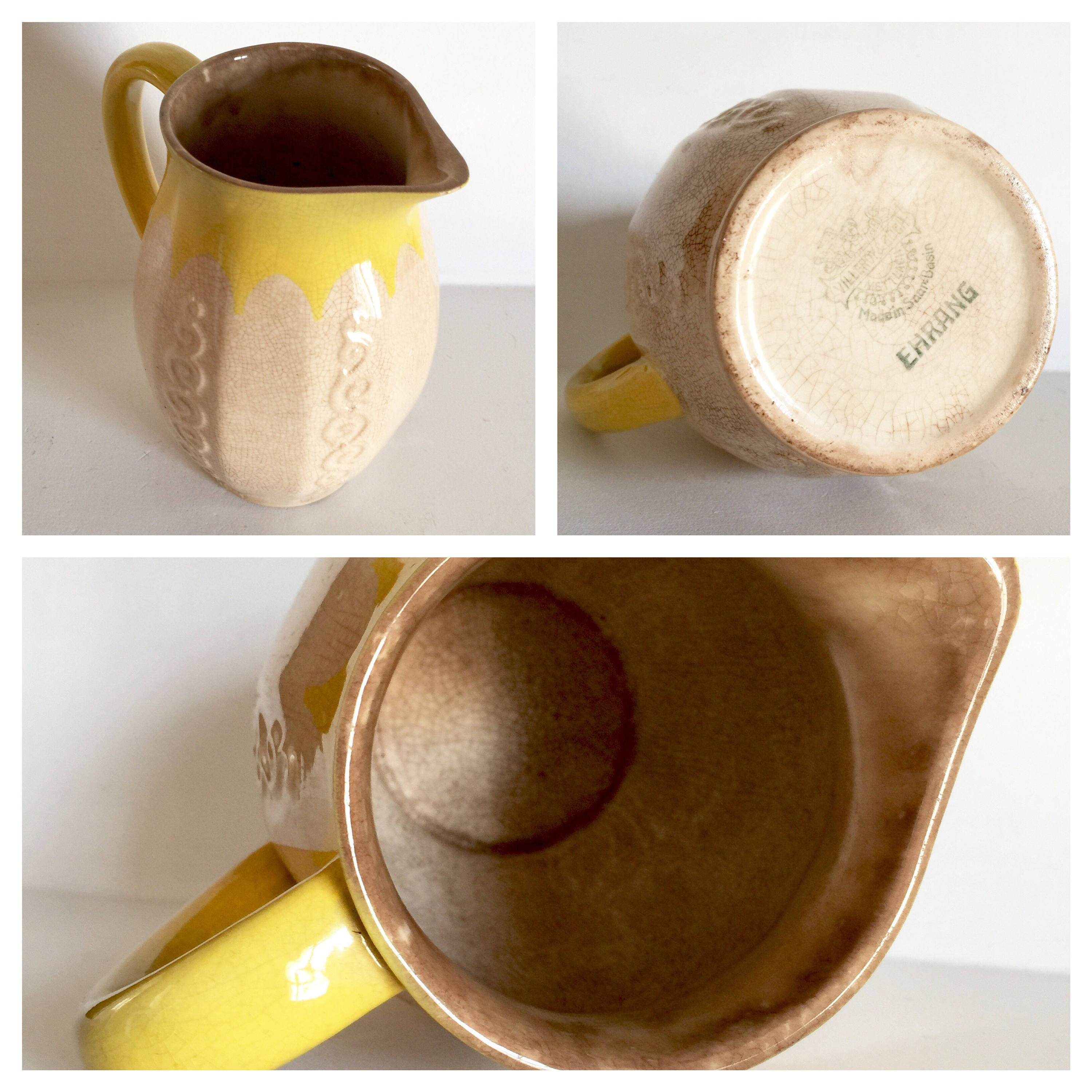 HOLD 4 Sjfrye - French Antique Pitcher - Rare Design - Graphic Pitcher ...