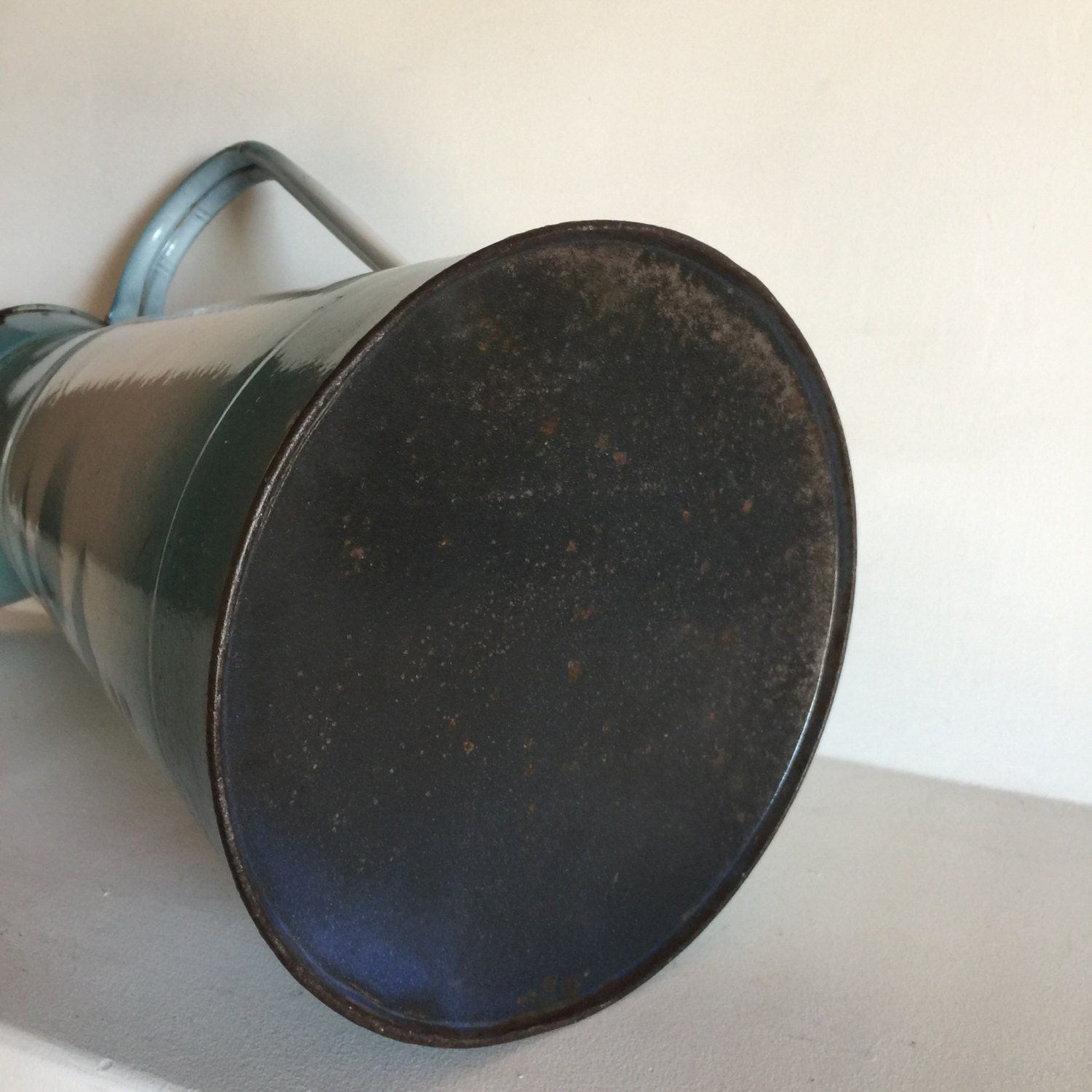 French Antique Enamelware Pitcher - Enamel jug - French Enamelware Vase ...