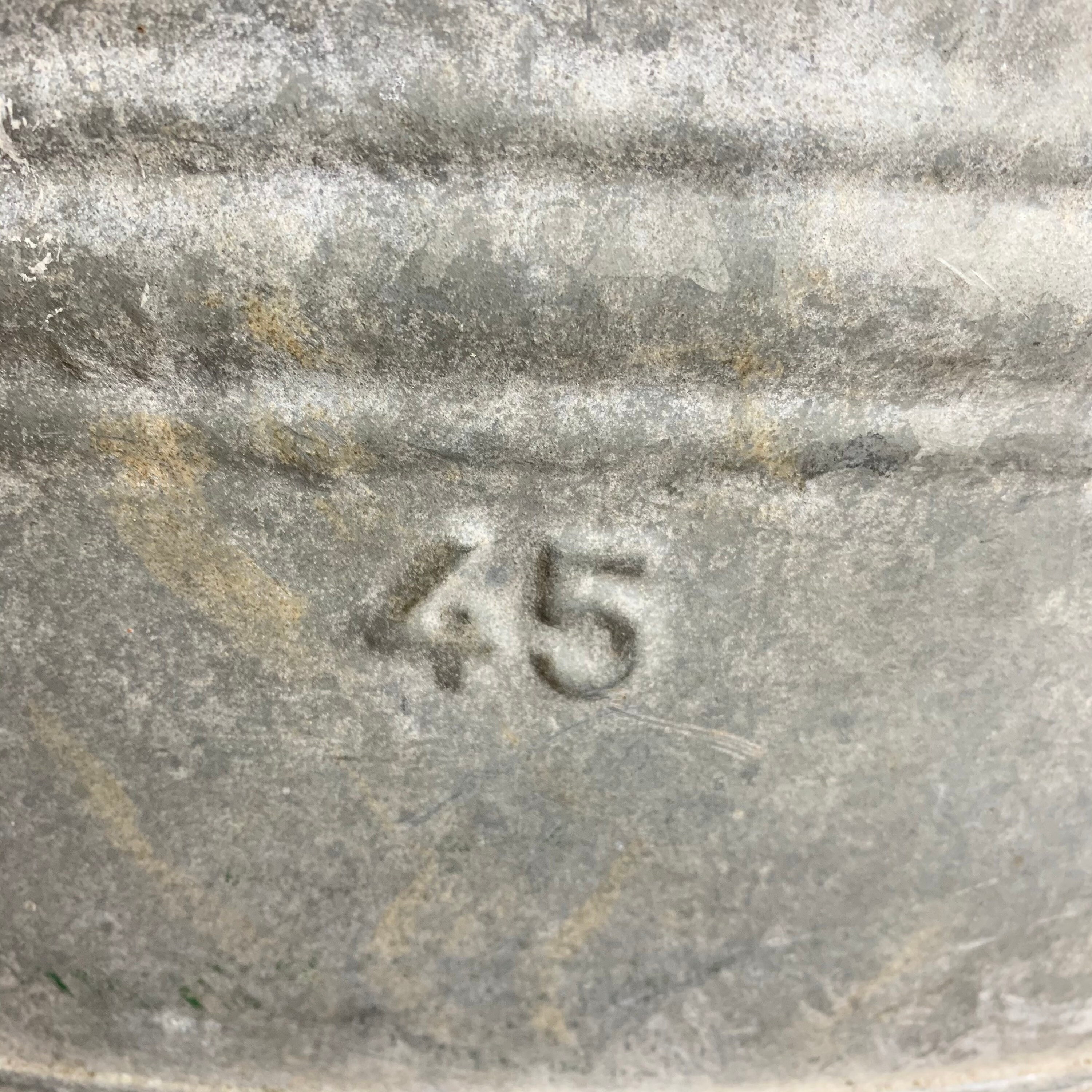 Rustic French Antique Oval Zinc Wash Basin - Galvanized Tub - Zinc ...