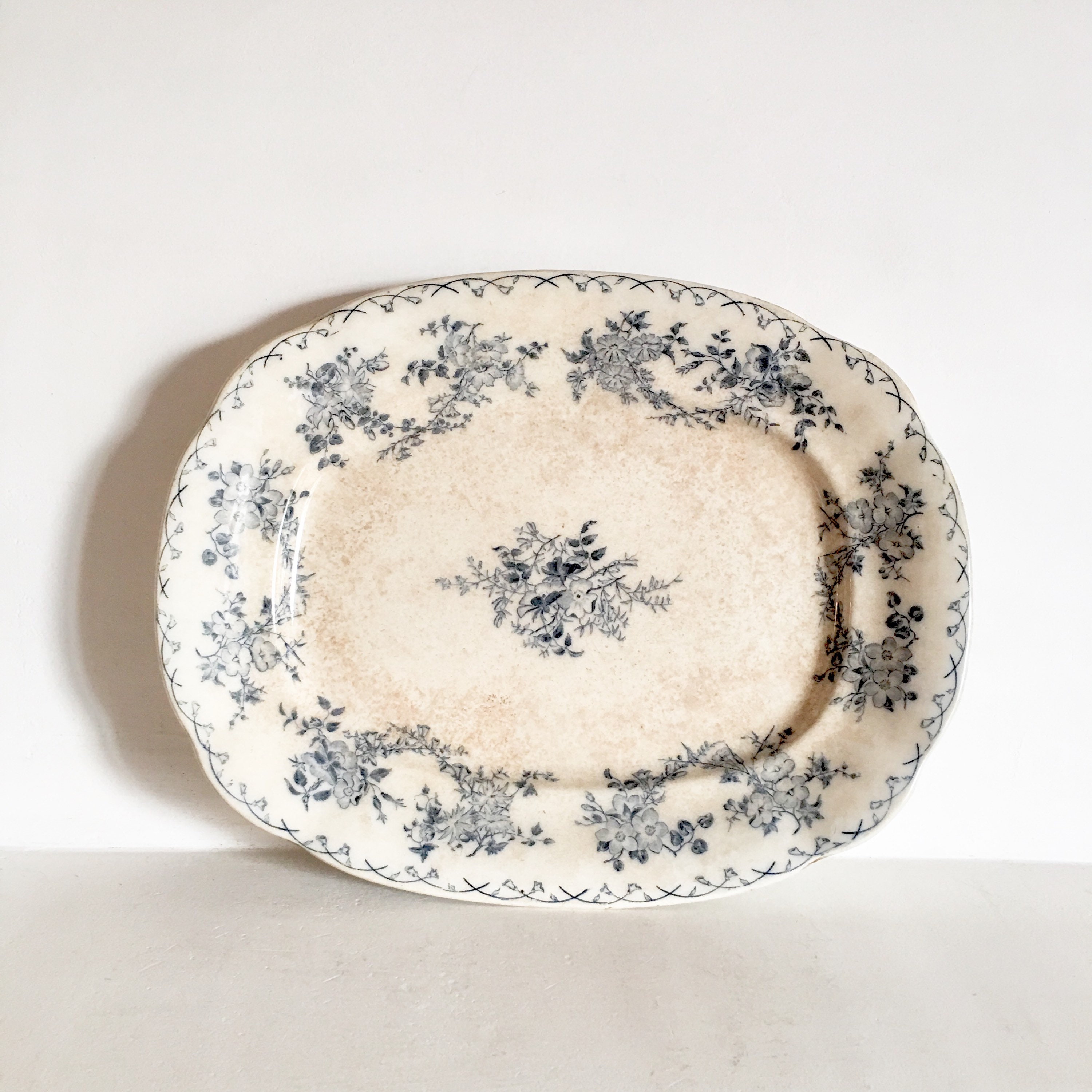 French Antique Sarreguemines Serving Platter - Service Bertha - Shabby ...