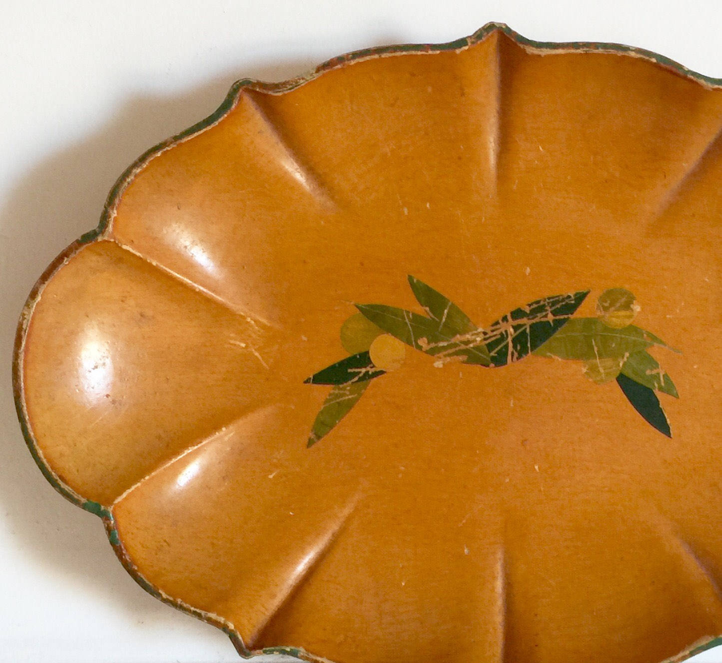 French Antique Art Deco Bowl - Decorative Wood Bowl - Lacquered Wood ...